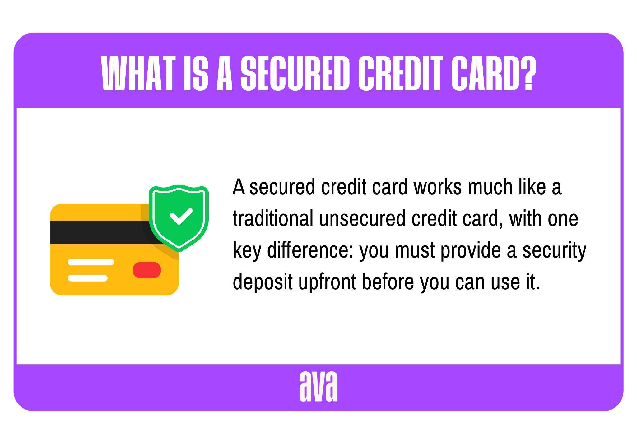 Ava Blog • Secured vs. Unsecured Credit Cards: Which One Builds Credit ...